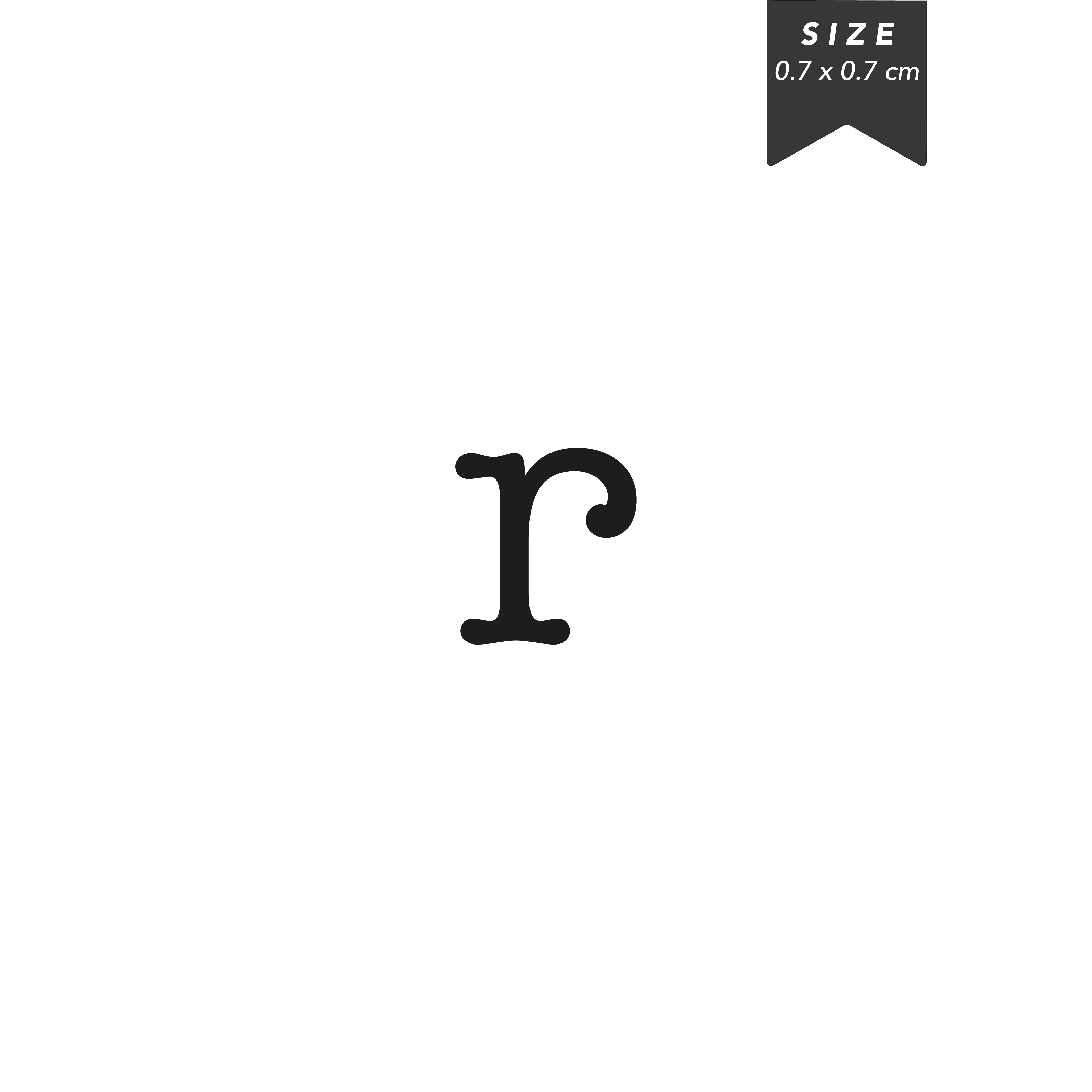 "r" minúscula tatuajes-de-2-semanas | Tatuaje temporal | Inkster