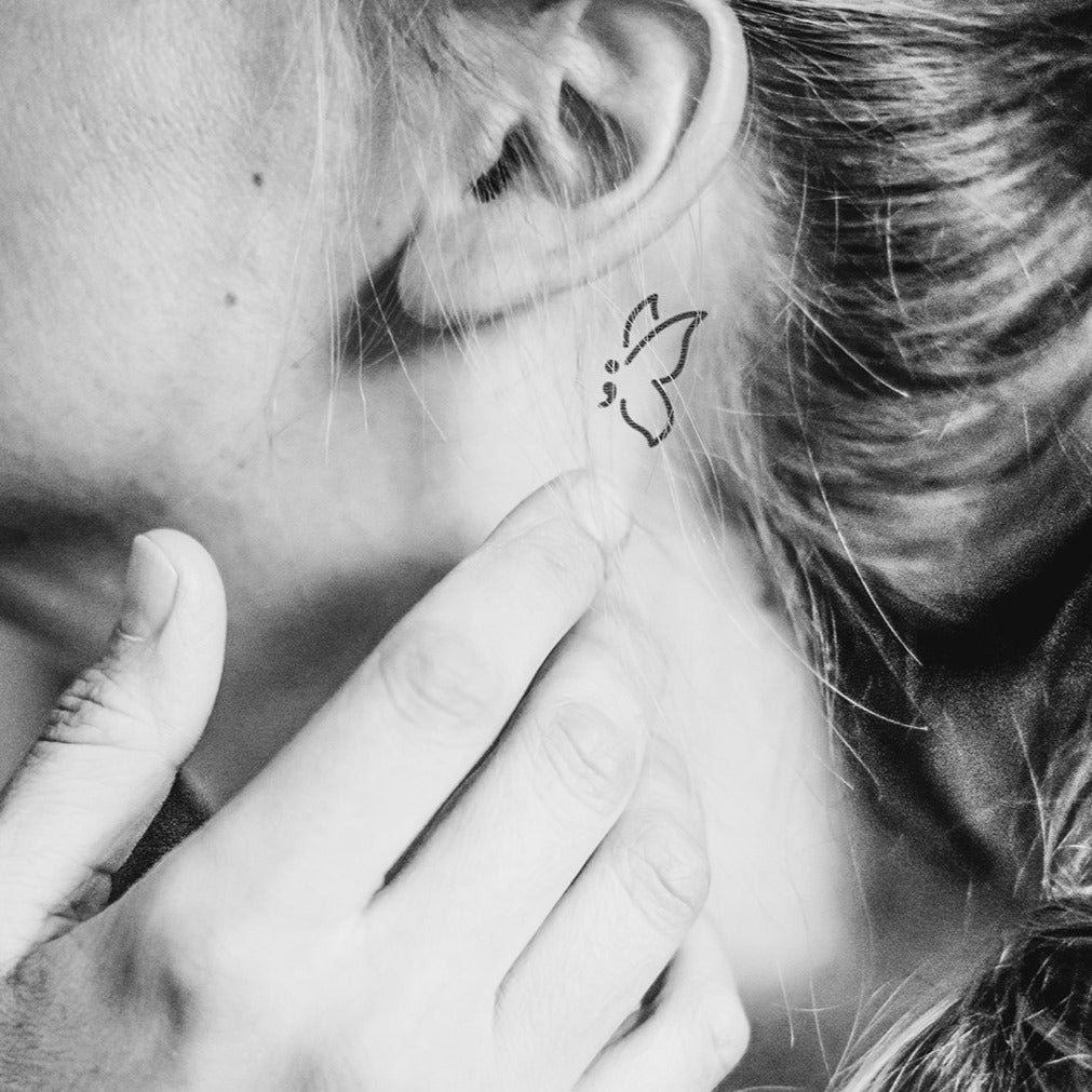 Mariposa Punto y Coma | Tatuaje temporal | Inkster